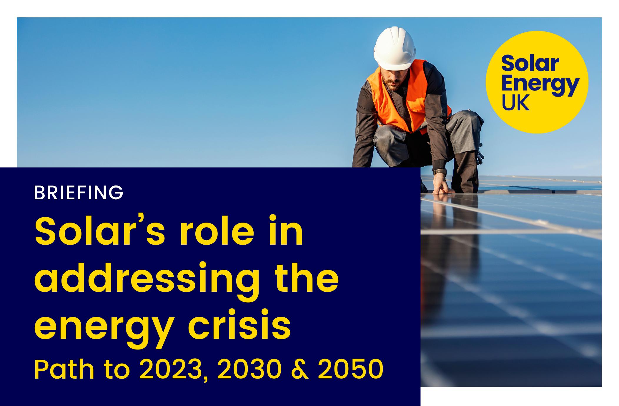 Solar’s role in addressing the energy crisis – Path to 2023, 2030 ...
